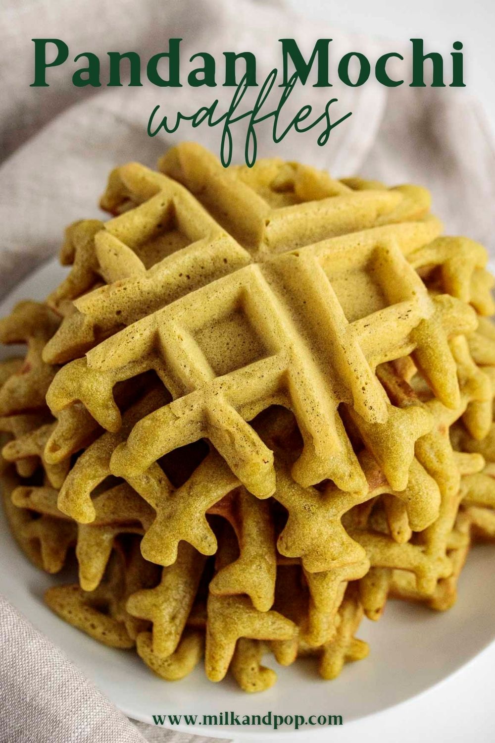 Pandan Waffle Recipe (Vietnamese Green Waffles)