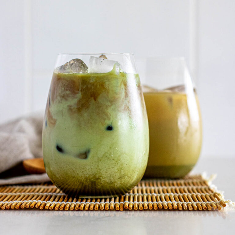 Dirty Matcha Coffee Latte – Milk and Pop