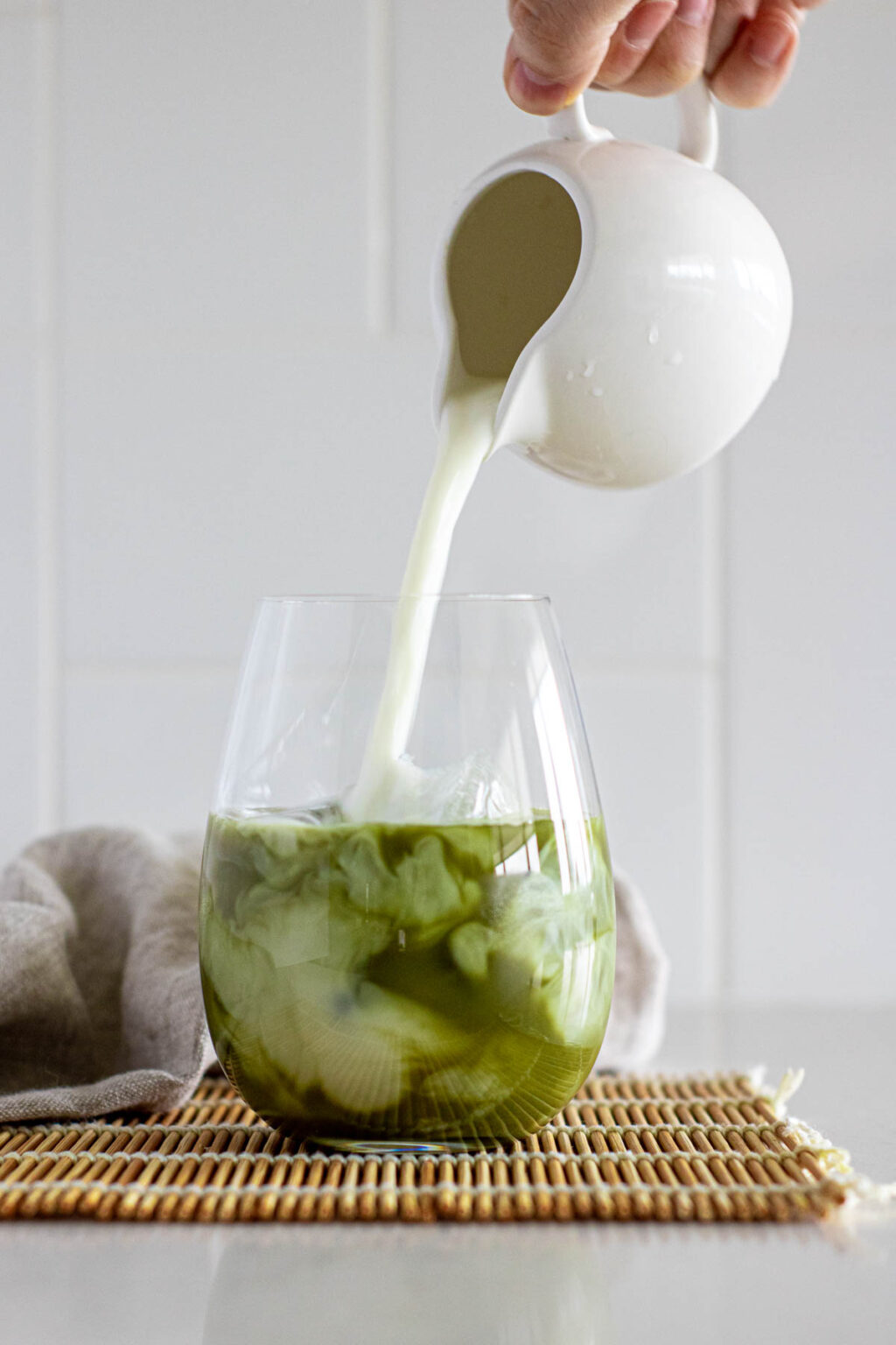 Dirty Matcha Coffee Latte – Milk and Pop