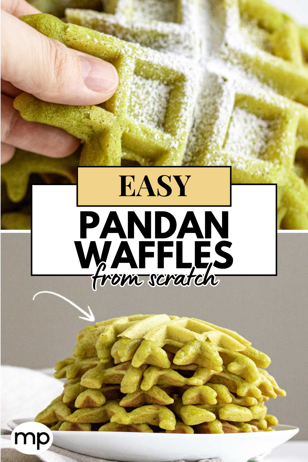Pandan Waffle Recipe (Vietnamese Green Waffles)